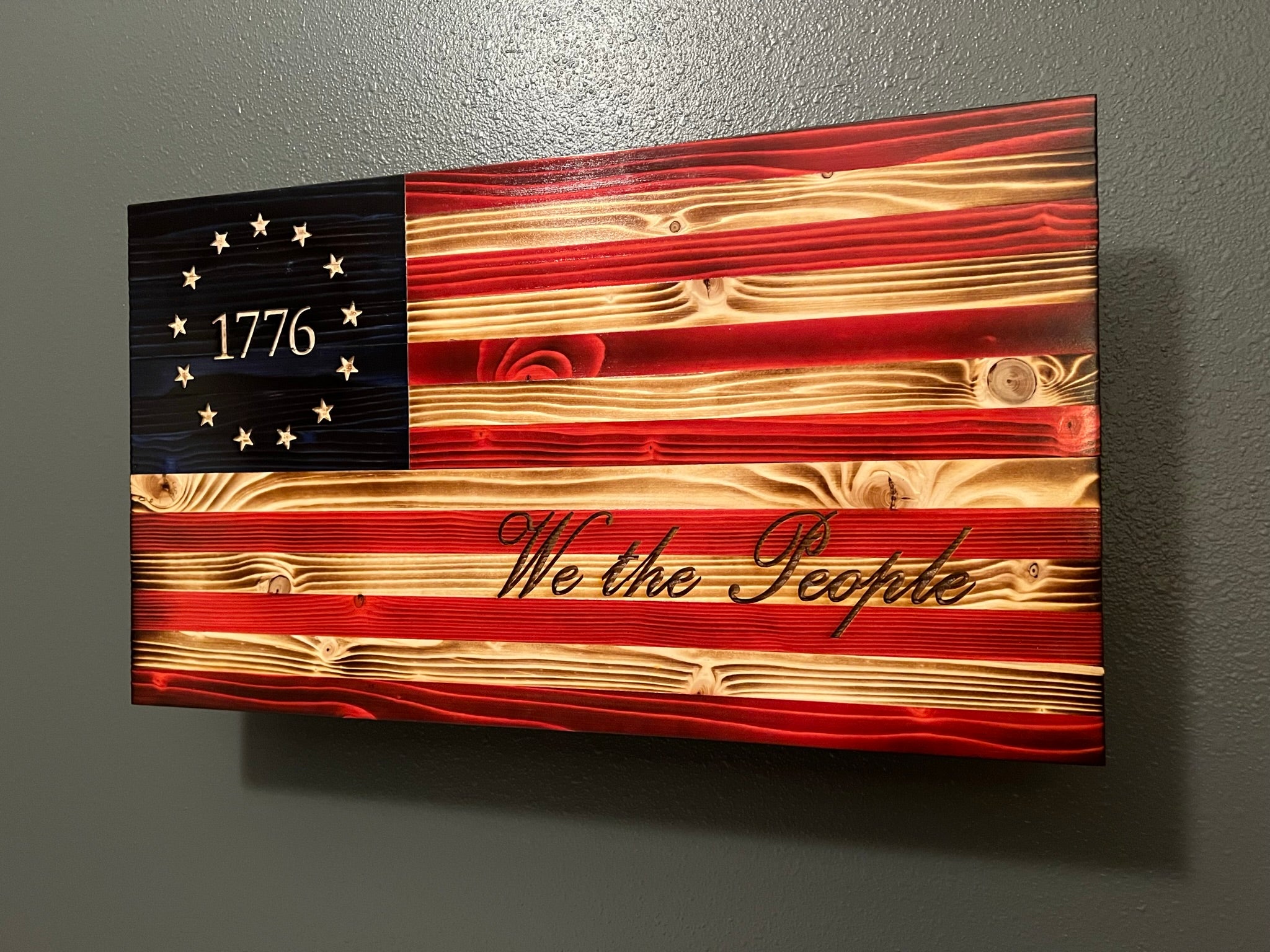 Rustic & Distressed Wooden American Flag Decor – Old Glory Rustic Sign Co.