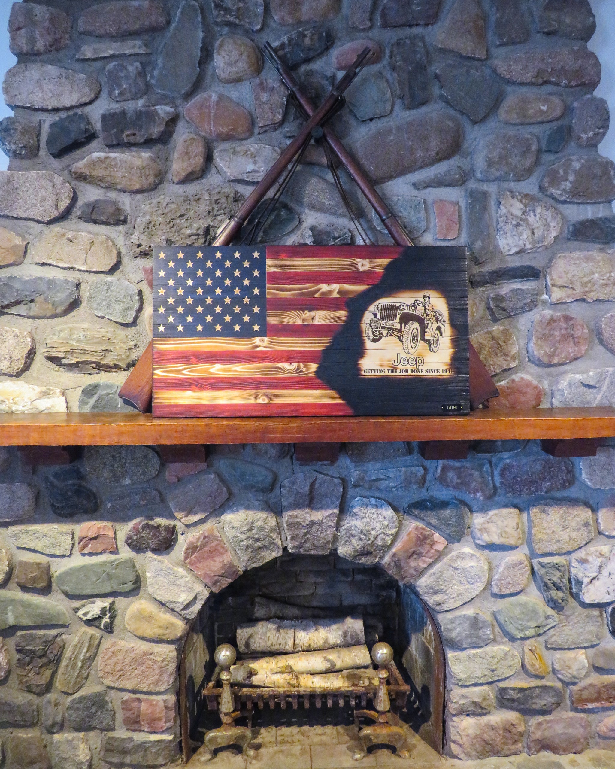 Limited edition Commemorative 1941 Jeep Willys flag – Old Glory Rustic ...