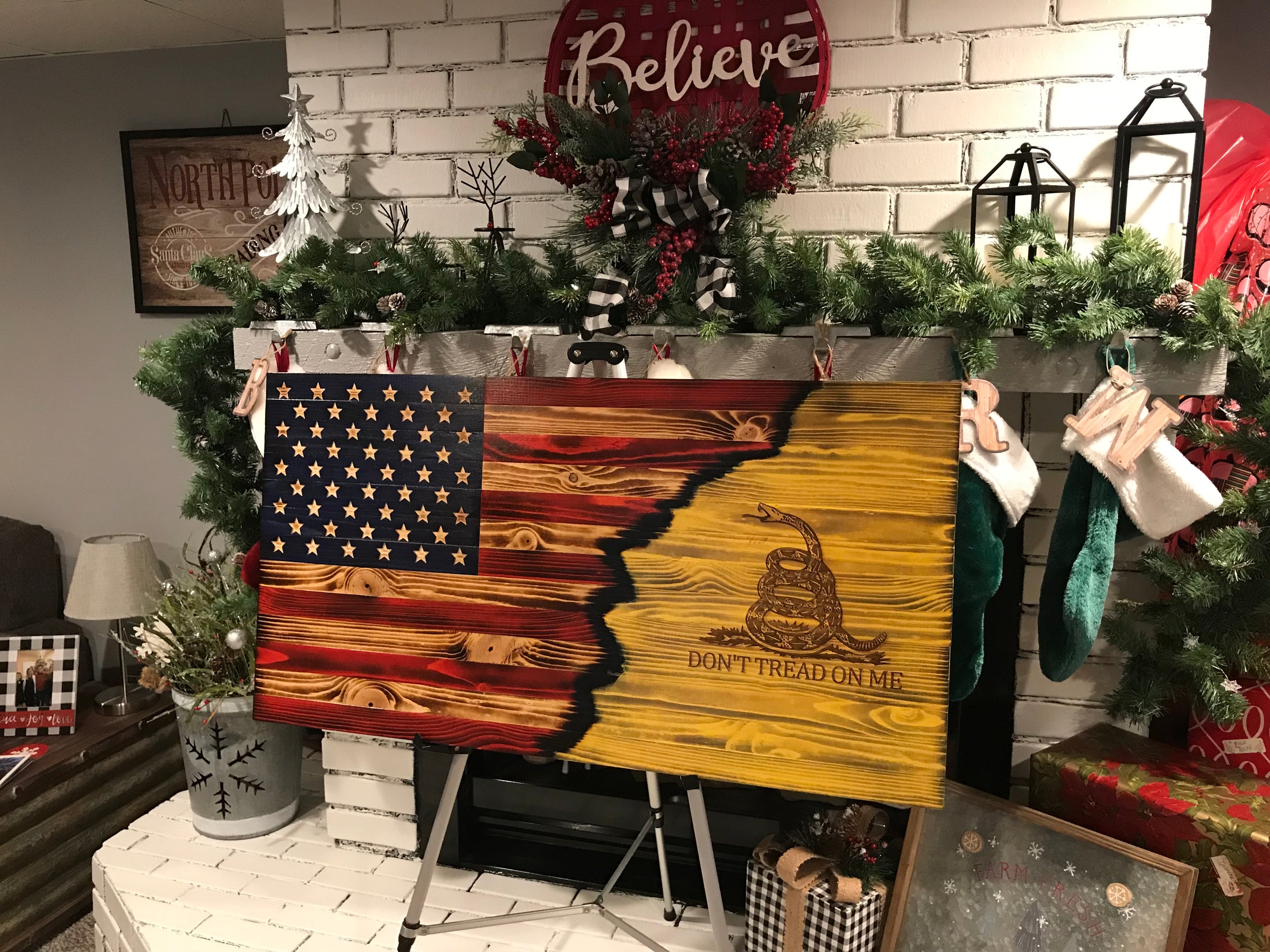 The Rustic Gadsden Charred Yellow, Wooden Gadsden Flag – Old Glory ...