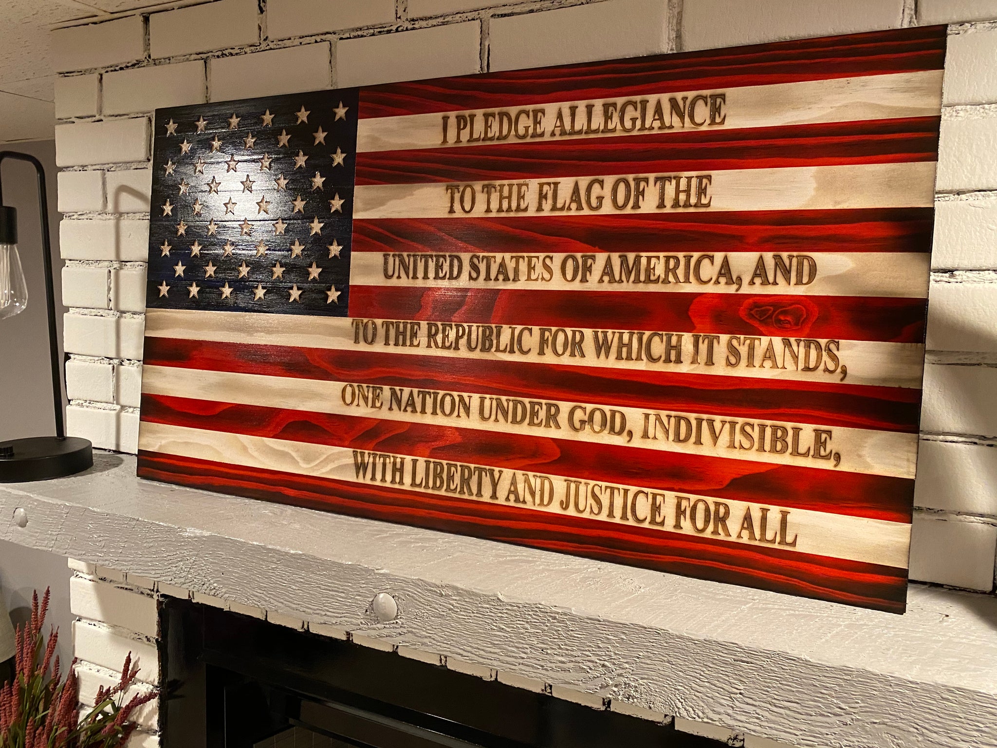 The Original Pledge of Allegiance Flag – Old Glory Rustic Sign Co.